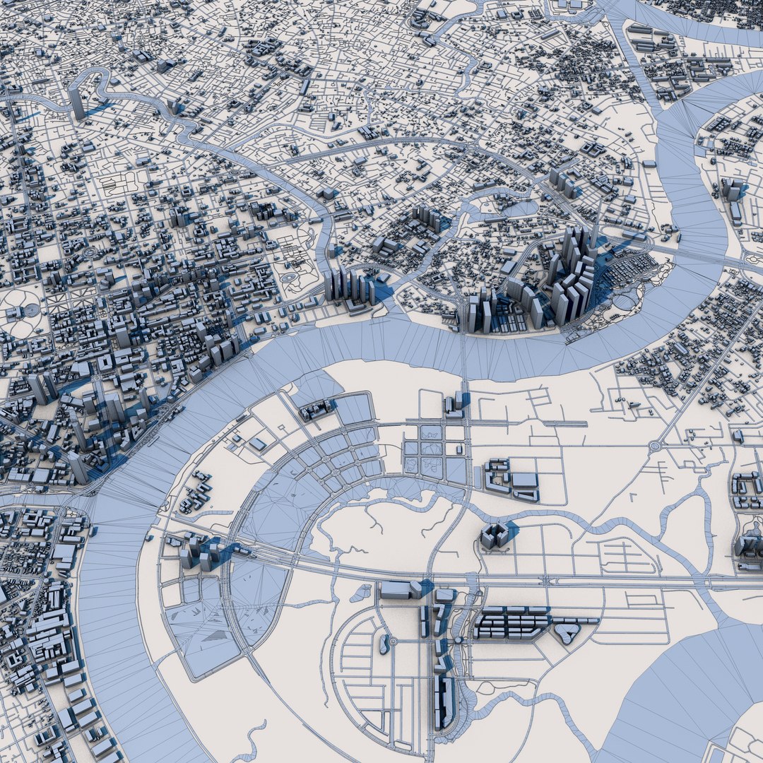 3D Model Ho Chi Minh City Vietnam Map 3D Model - TurboSquid 2311197
