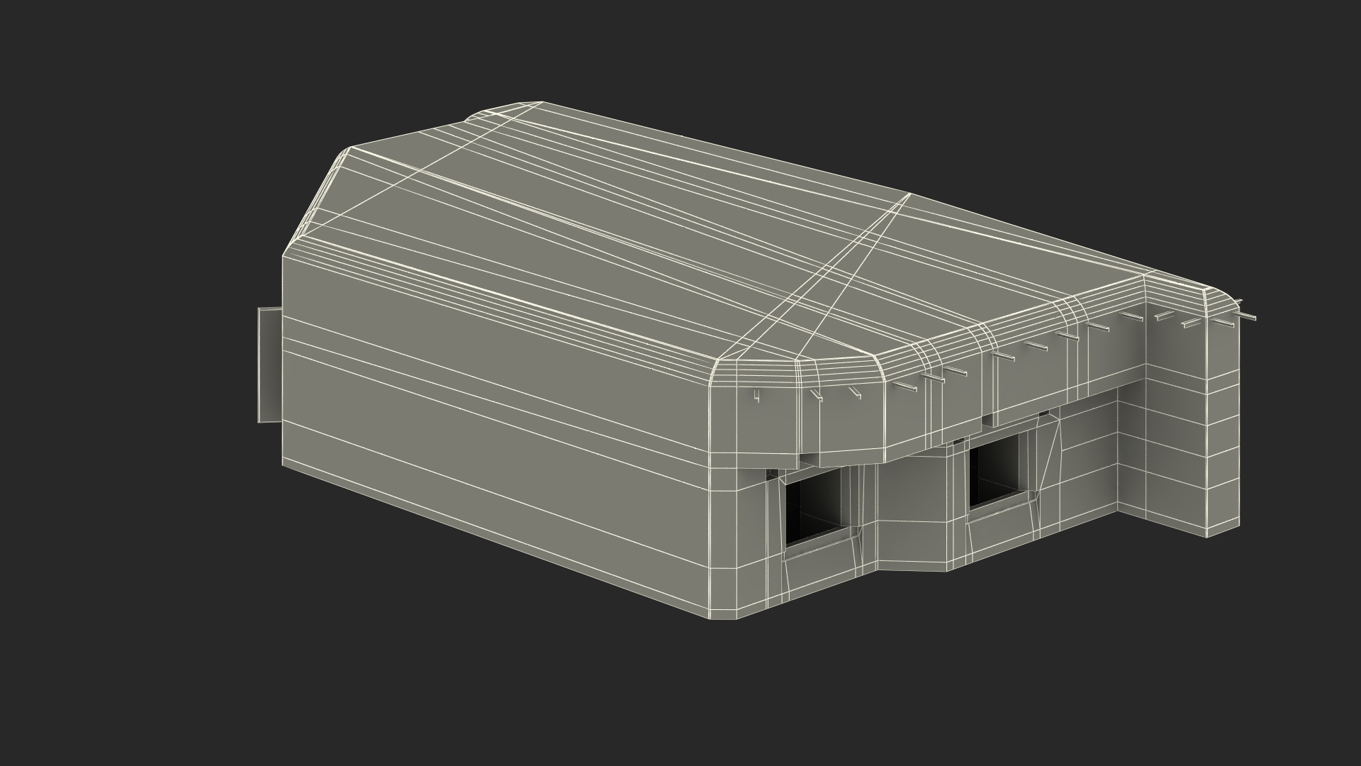 Concrete Military Bunker Structure 3D - TurboSquid 2424578