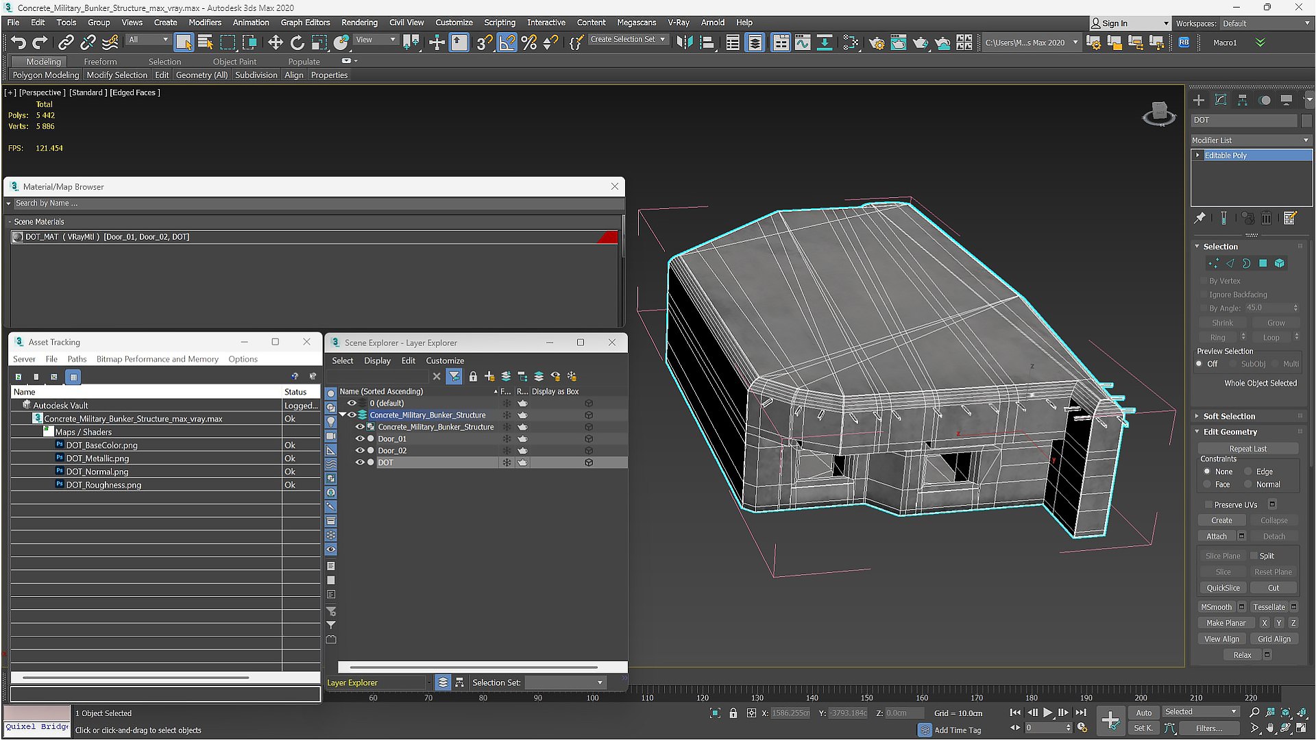 Concrete Military Bunker Structure 3D - TurboSquid 2424578
