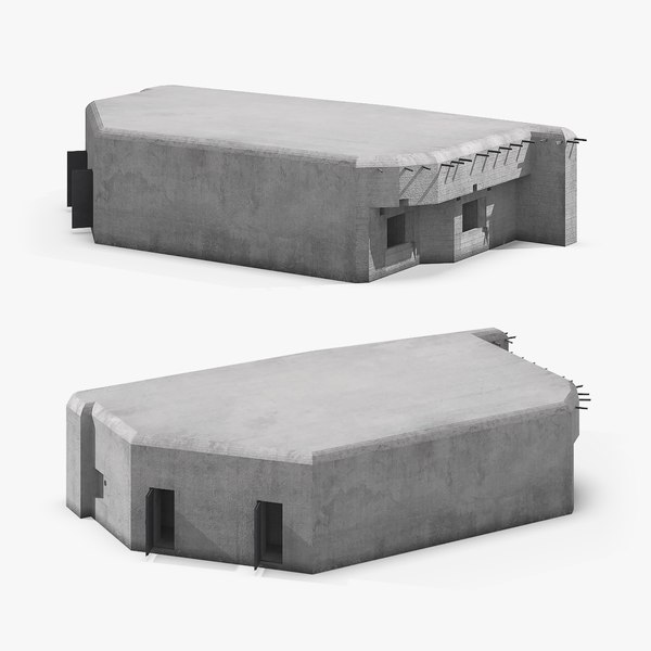 modelo 3d Estructura de búnker militar de hormigón - TurboSquid 2424578