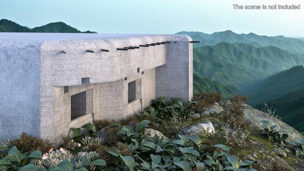 modelo 3d Estructura de búnker militar de hormigón - TurboSquid 2424578