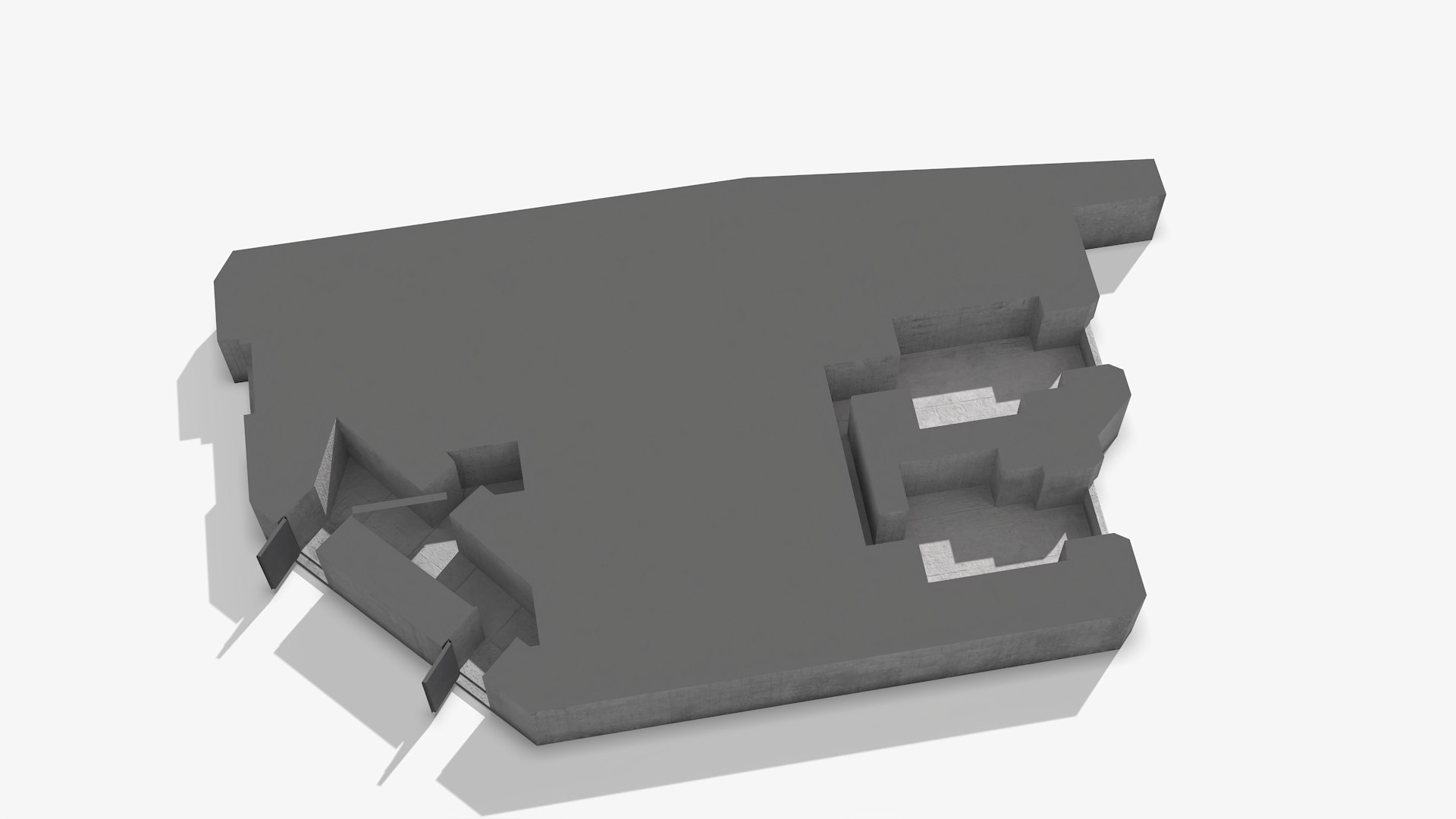 Concrete Military Bunker Structure 3D - TurboSquid 2424578