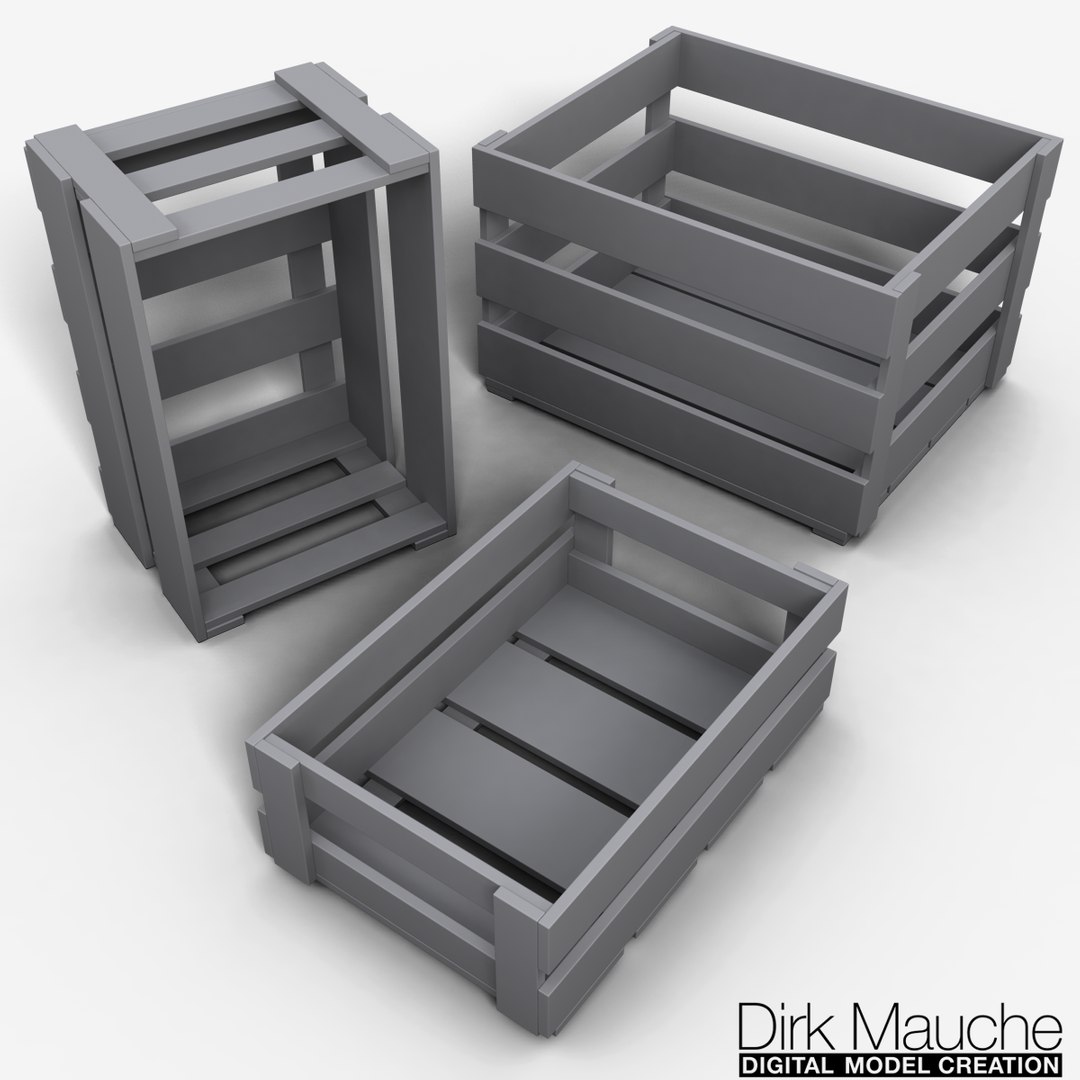 Set Crates 3d Model