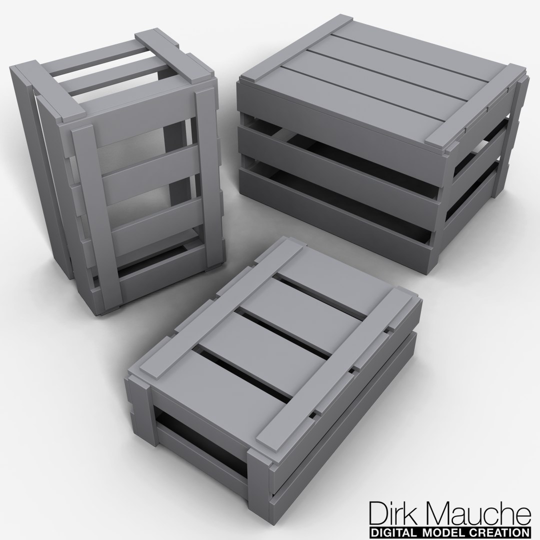 Set Crates 3d Model