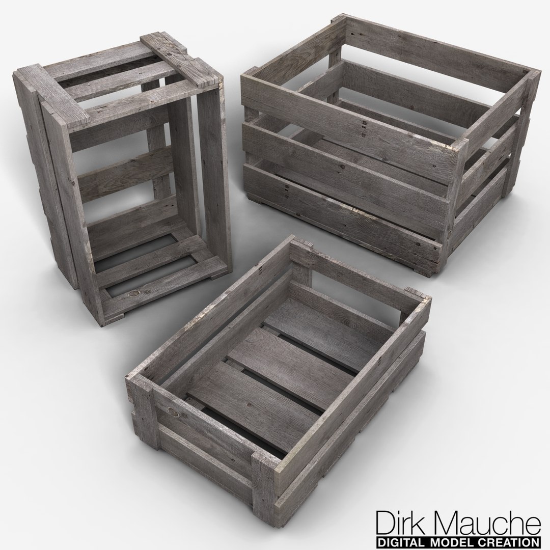Set Crates 3d Model