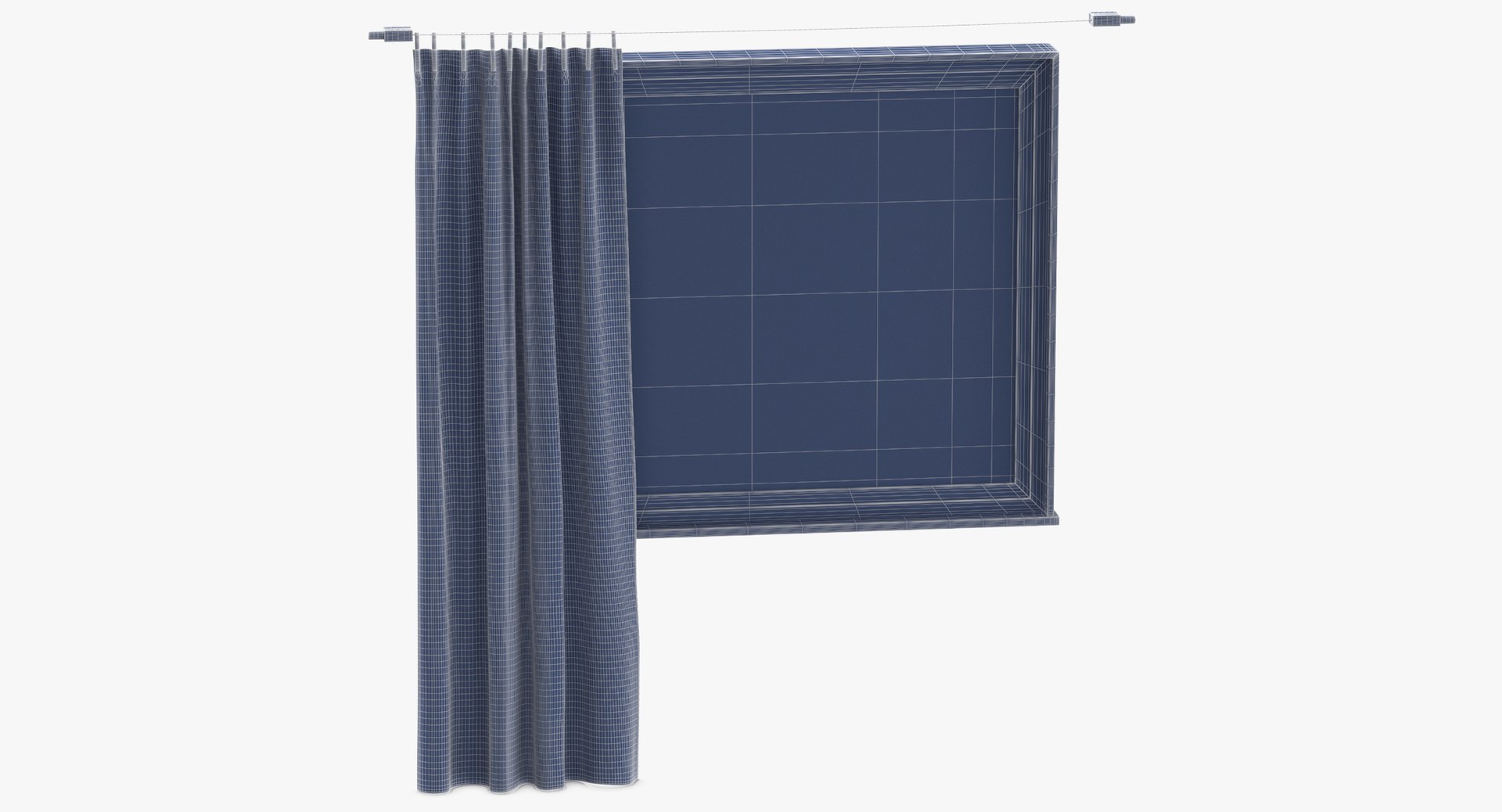 3D Modern Curtains Open - TurboSquid 1281984