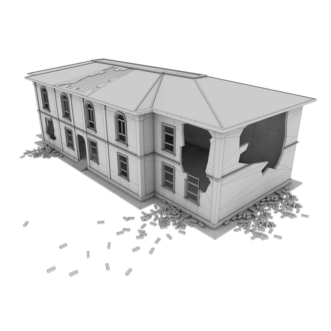 Ruined House Games 3D Model - TurboSquid 1391158