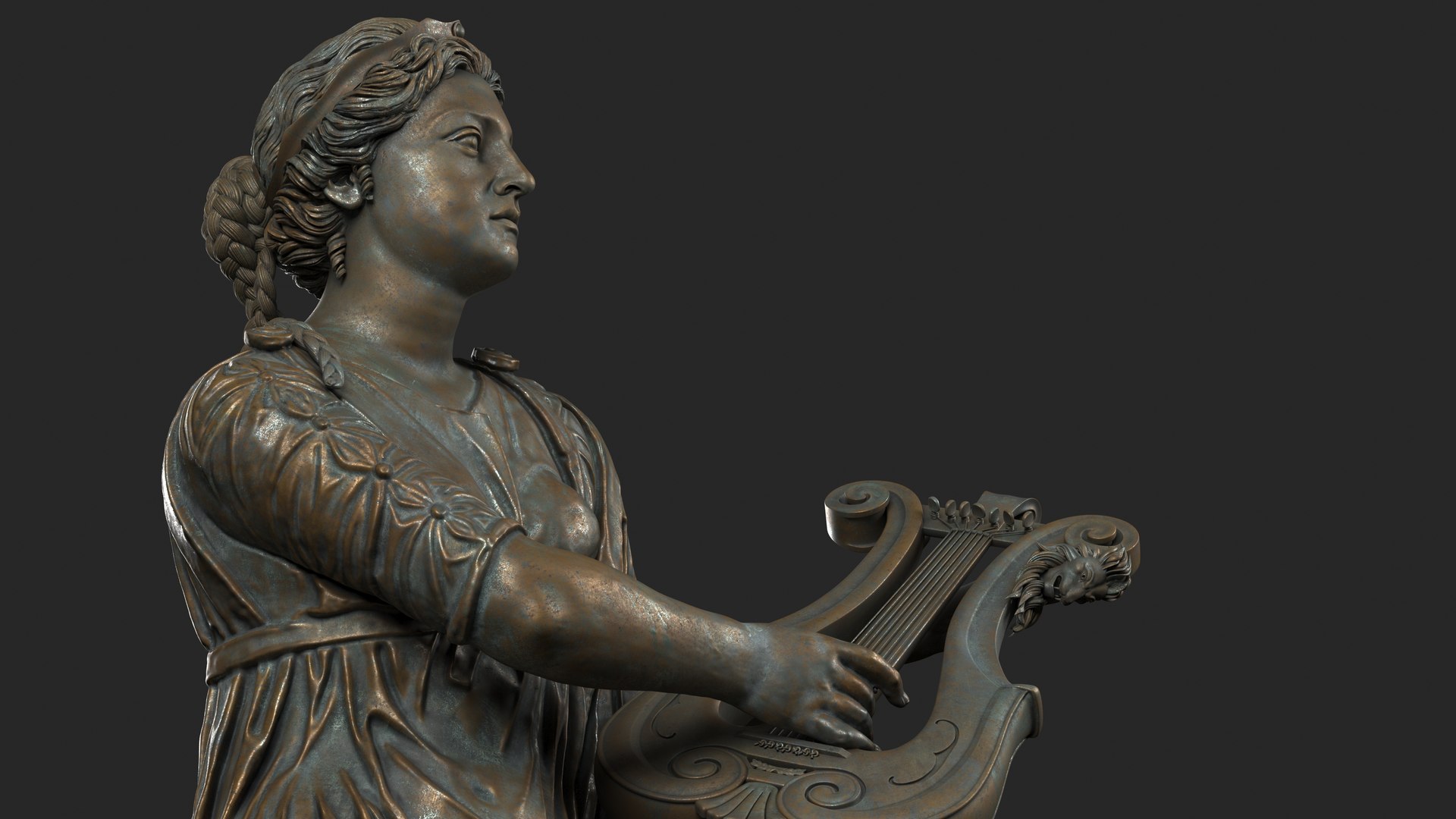 3D Lyre Player Antique Model - TurboSquid 1718064