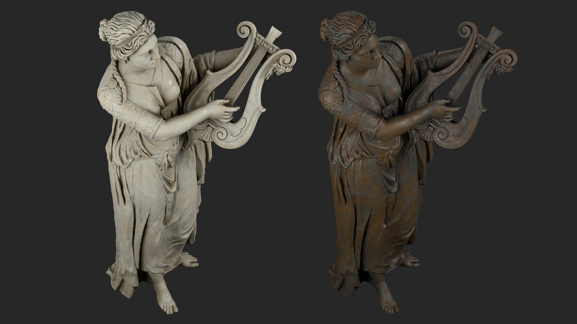 modèle 3D de Lyre Player Antique - TurboSquid 1718064