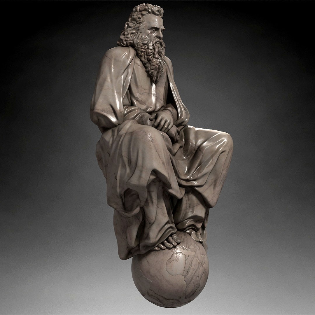God Statue 3d Max