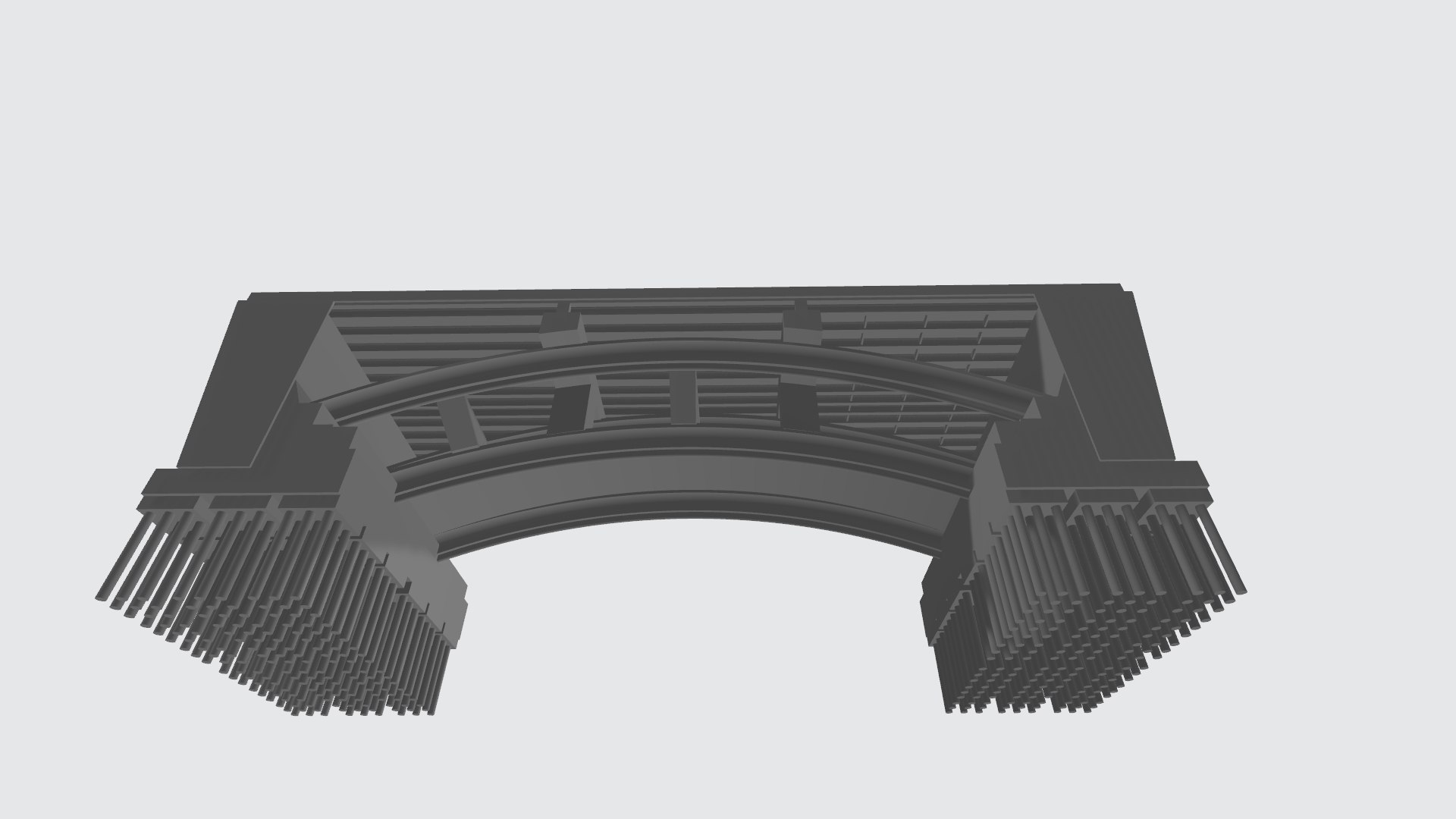 Model Of A Large Rural Bridge That Connects Other Cities Model ...