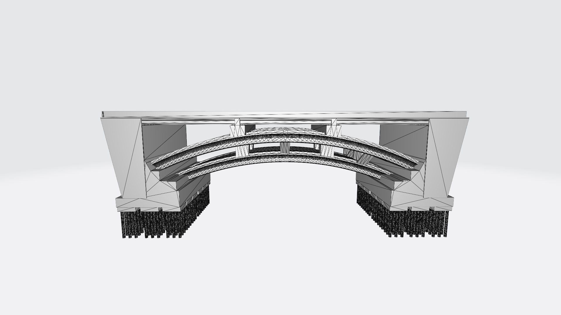 Model Of A Large Rural Bridge That Connects Other Cities Model ...