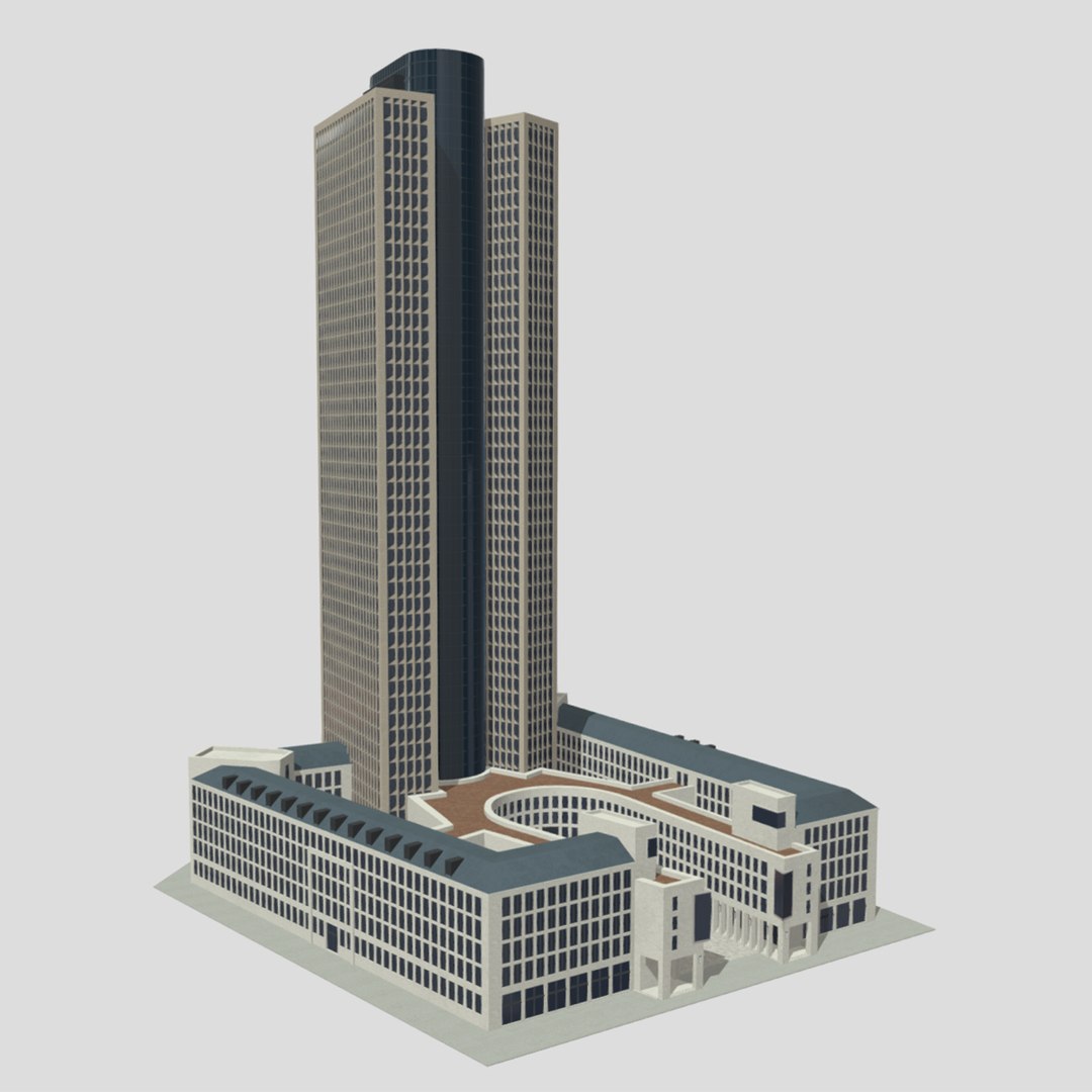 3D Tower 185 Skyscraper Low Poly PBR Realistic 8K Textures - TurboSquid ...