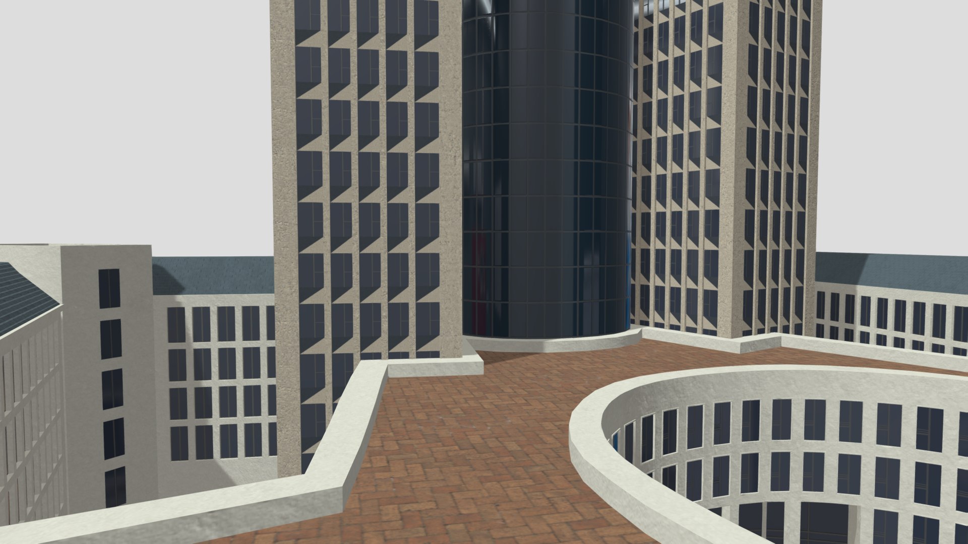 3D Tower 185 Skyscraper Low Poly PBR Realistic 8K Textures - TurboSquid ...