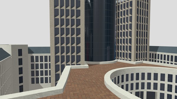 modelo 3d Tower 185 Skyscraper Low Poly PBR Realistic 8K Textures ...