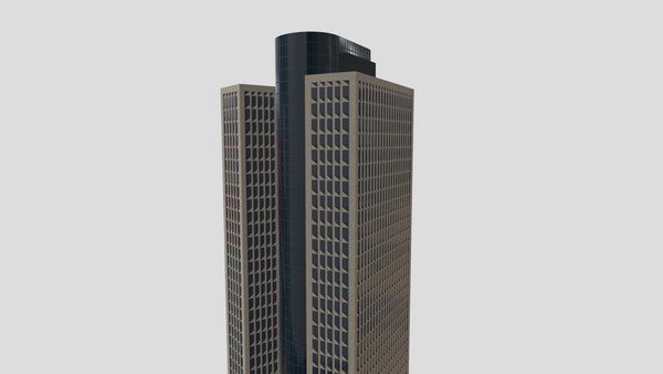 modelo 3d Tower 185 Skyscraper Low Poly PBR Realistic 8K Textures ...