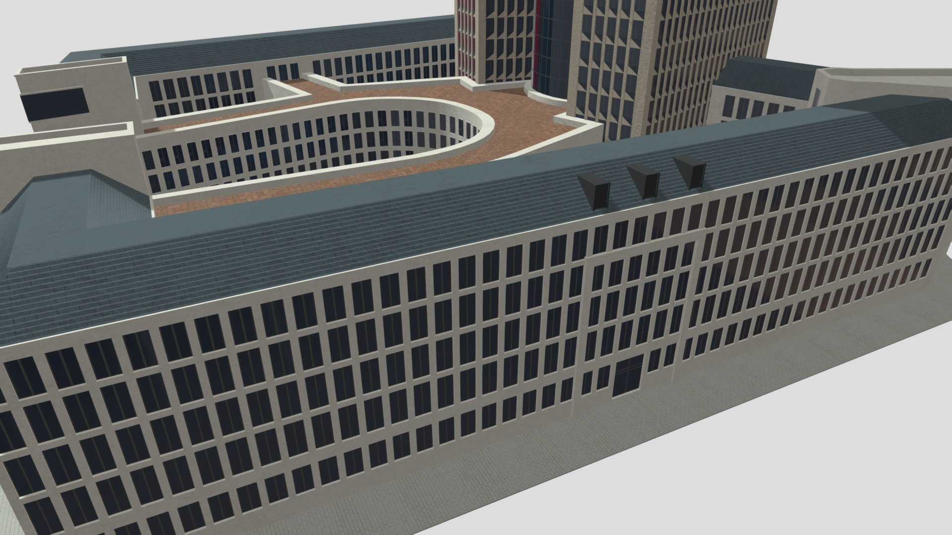 3D Tower 185 Skyscraper Low Poly PBR Realistic 8K Textures - TurboSquid ...