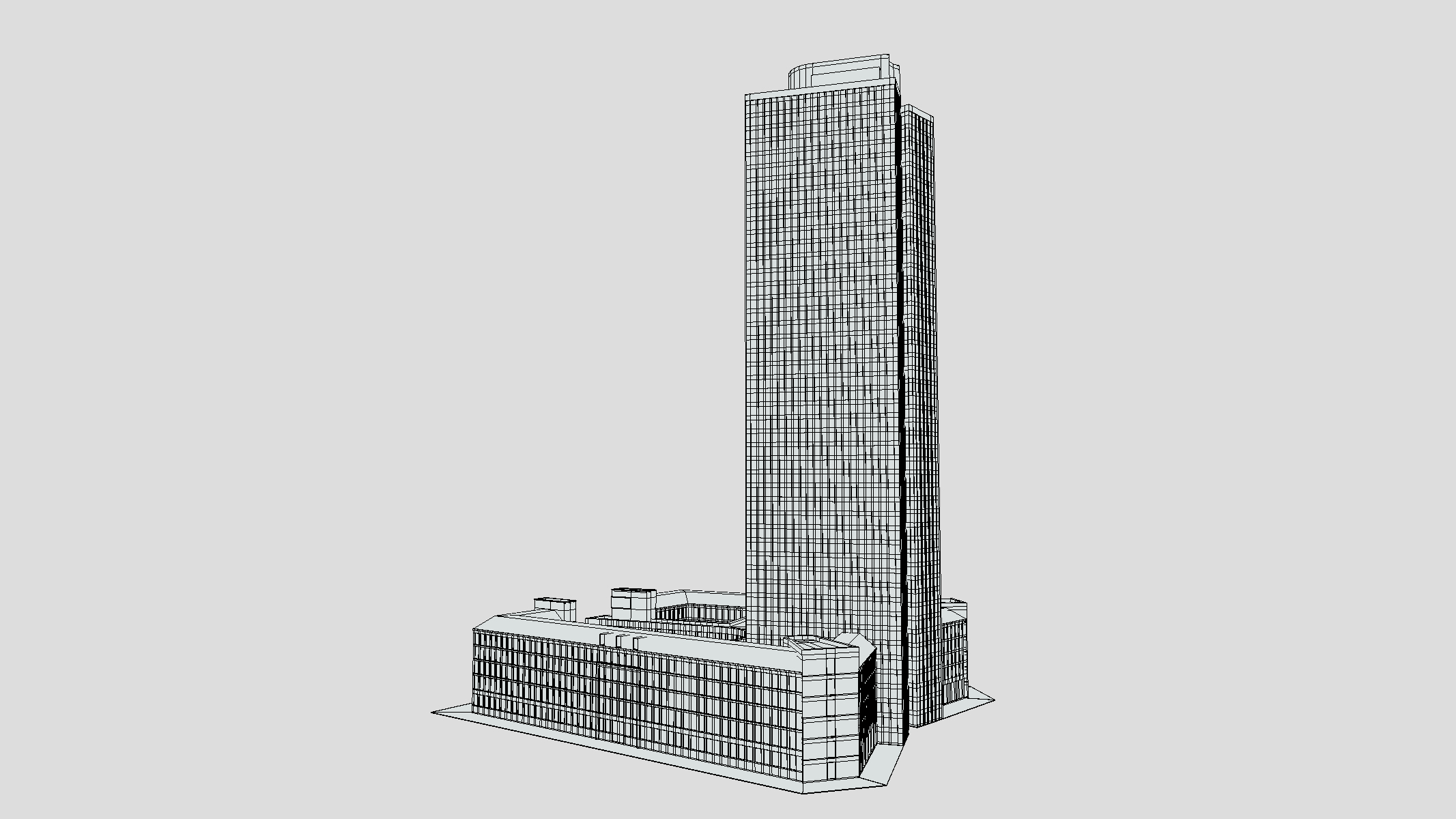 modelo 3d Tower 185 Skyscraper Low Poly PBR Realistic 8K Textures ...