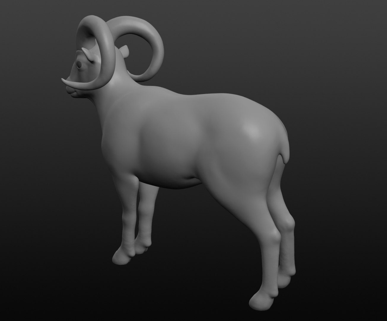3D Model Mouflon Base Mesh - TurboSquid 1412285