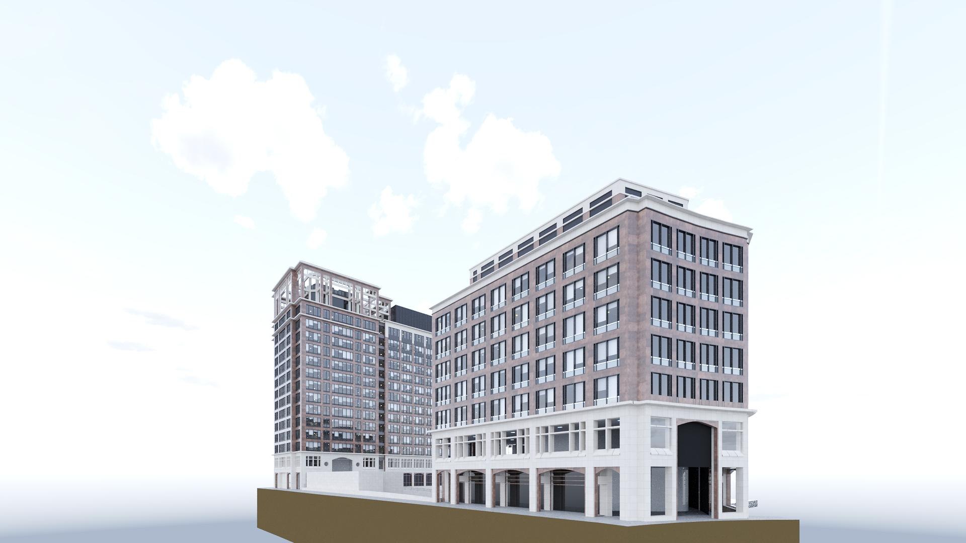 15 Westferry Circus And 25 Cabot Square Buildings Canary Wharf Model ...