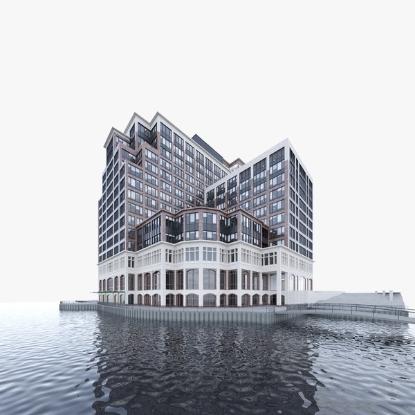 15 Westferry Circus and 25 Cabot Square Buildings Canary Wharf model ...