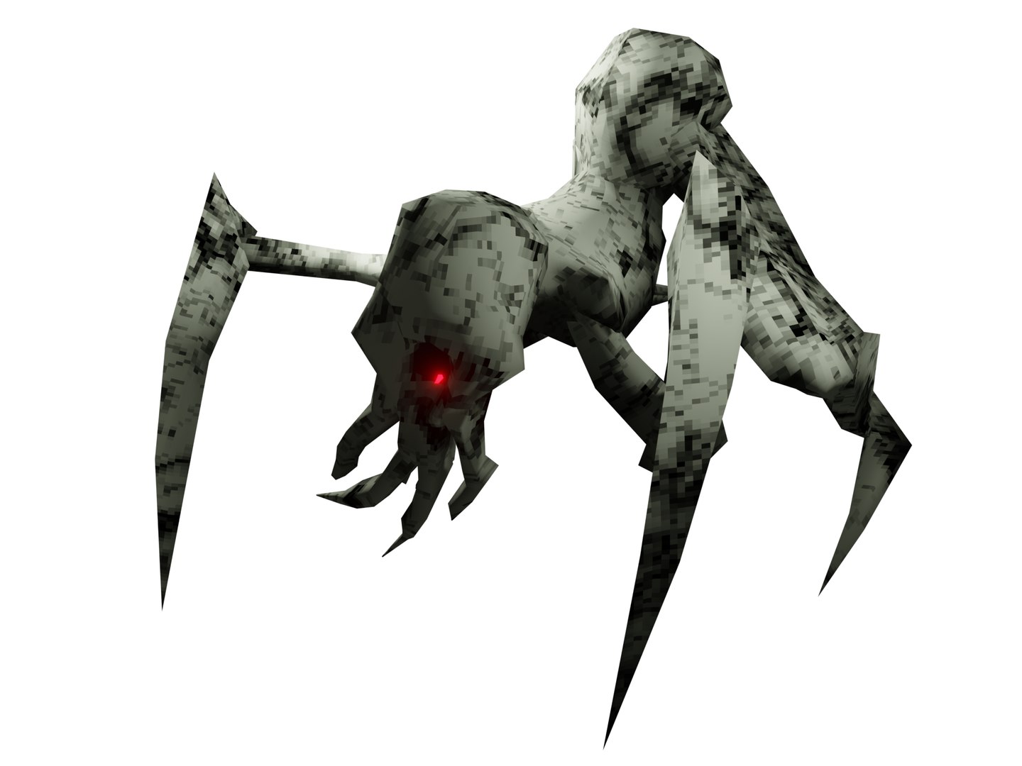 3D Model PS1 PSX Low Poly Alien Monster - TurboSquid 2234585