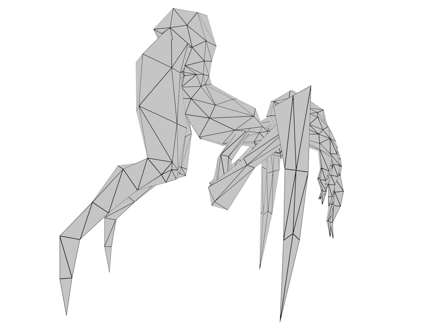 3D Model PS1 PSX Low Poly Alien Monster - TurboSquid 2234585