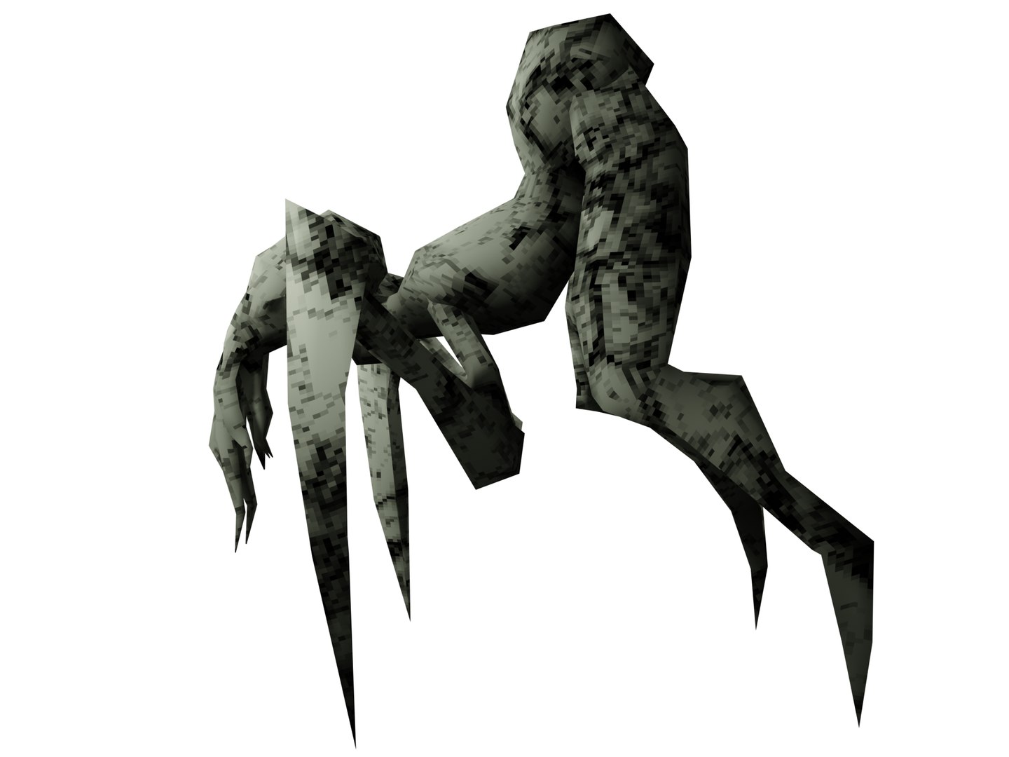 3D Model PS1 PSX Low Poly Alien Monster - TurboSquid 2234585