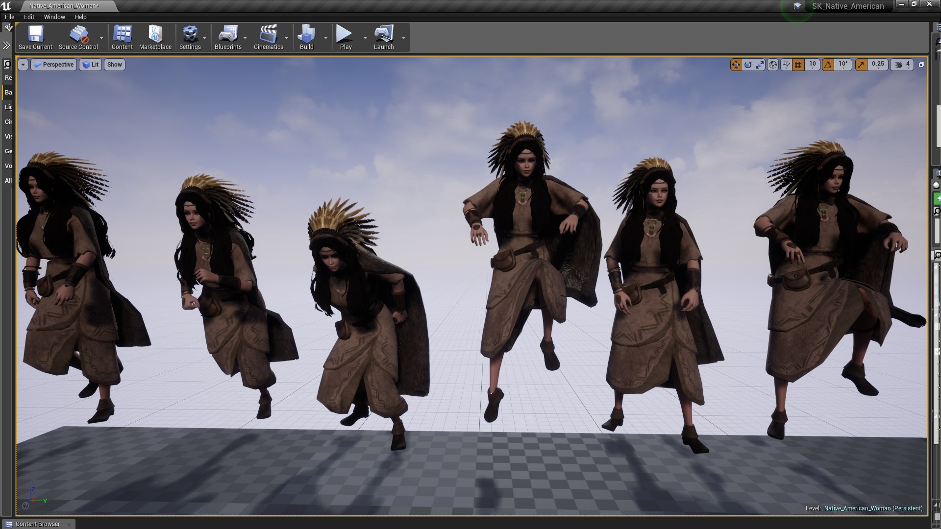 Native American Woman 3D Model - TurboSquid 2082226