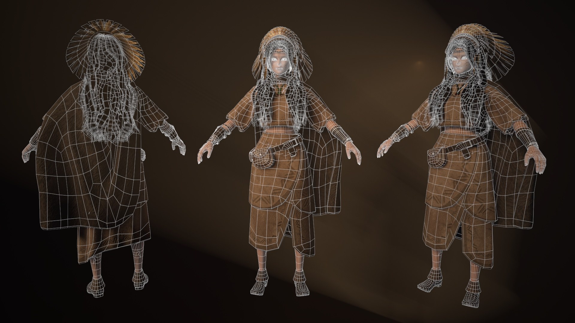 Native American Woman 3D Model - TurboSquid 2082226