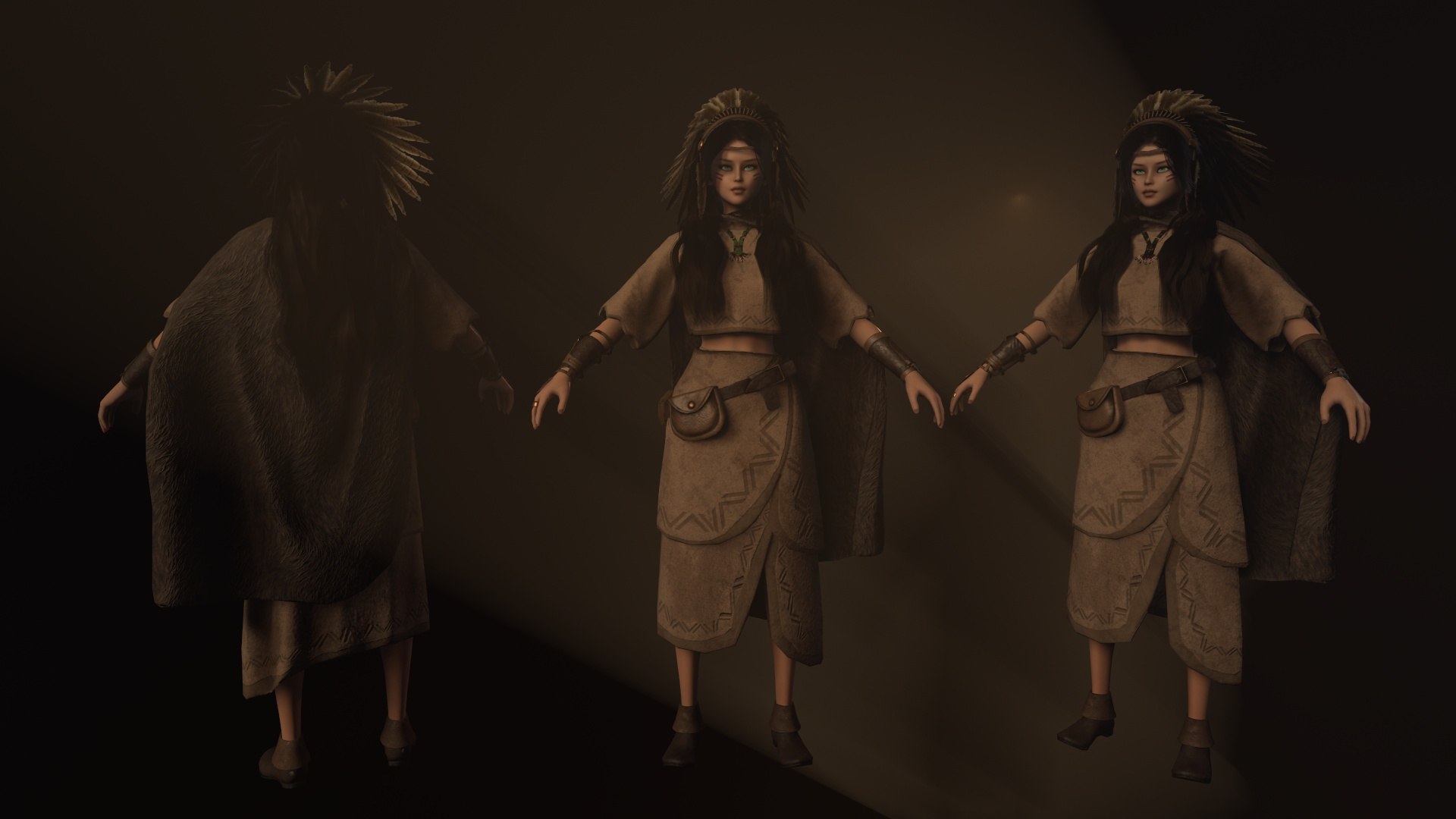 Native American Woman 3D Model - TurboSquid 2082226