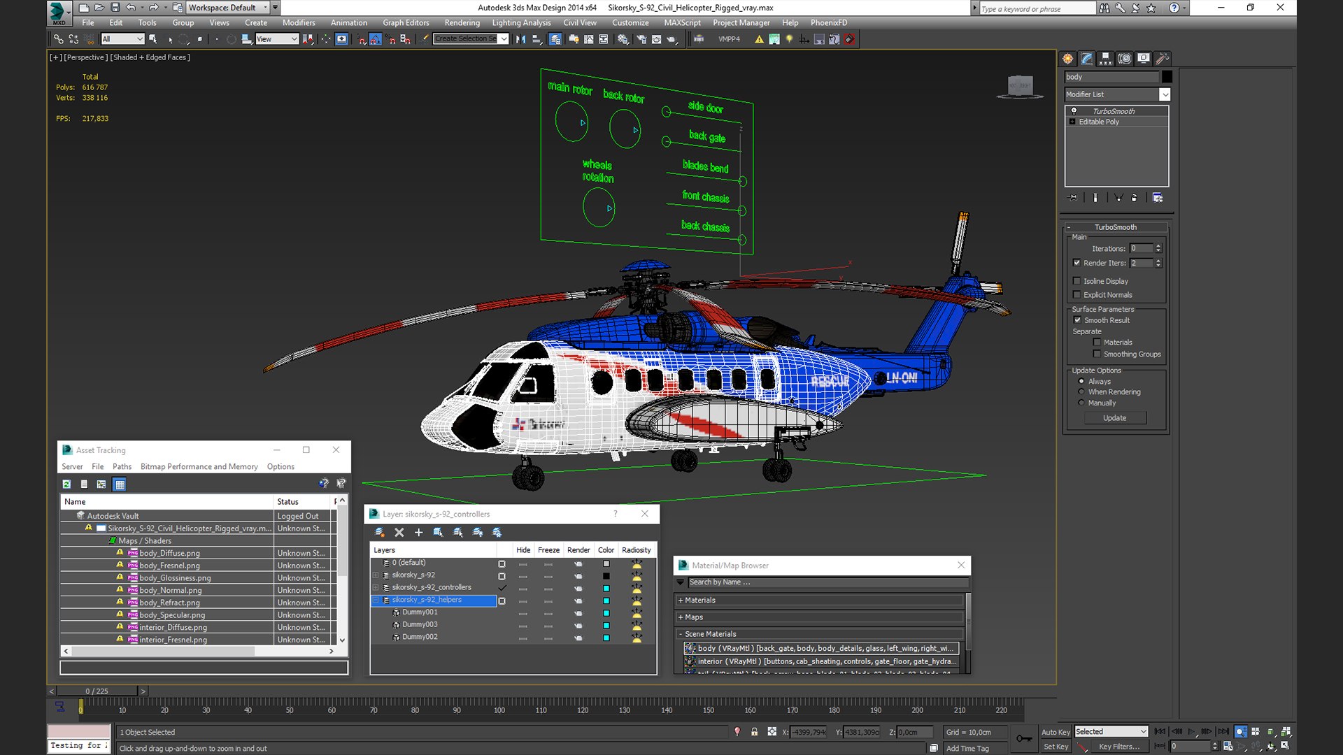 Sikorsky s-92 civil helicopter 3D model - TurboSquid 1496503