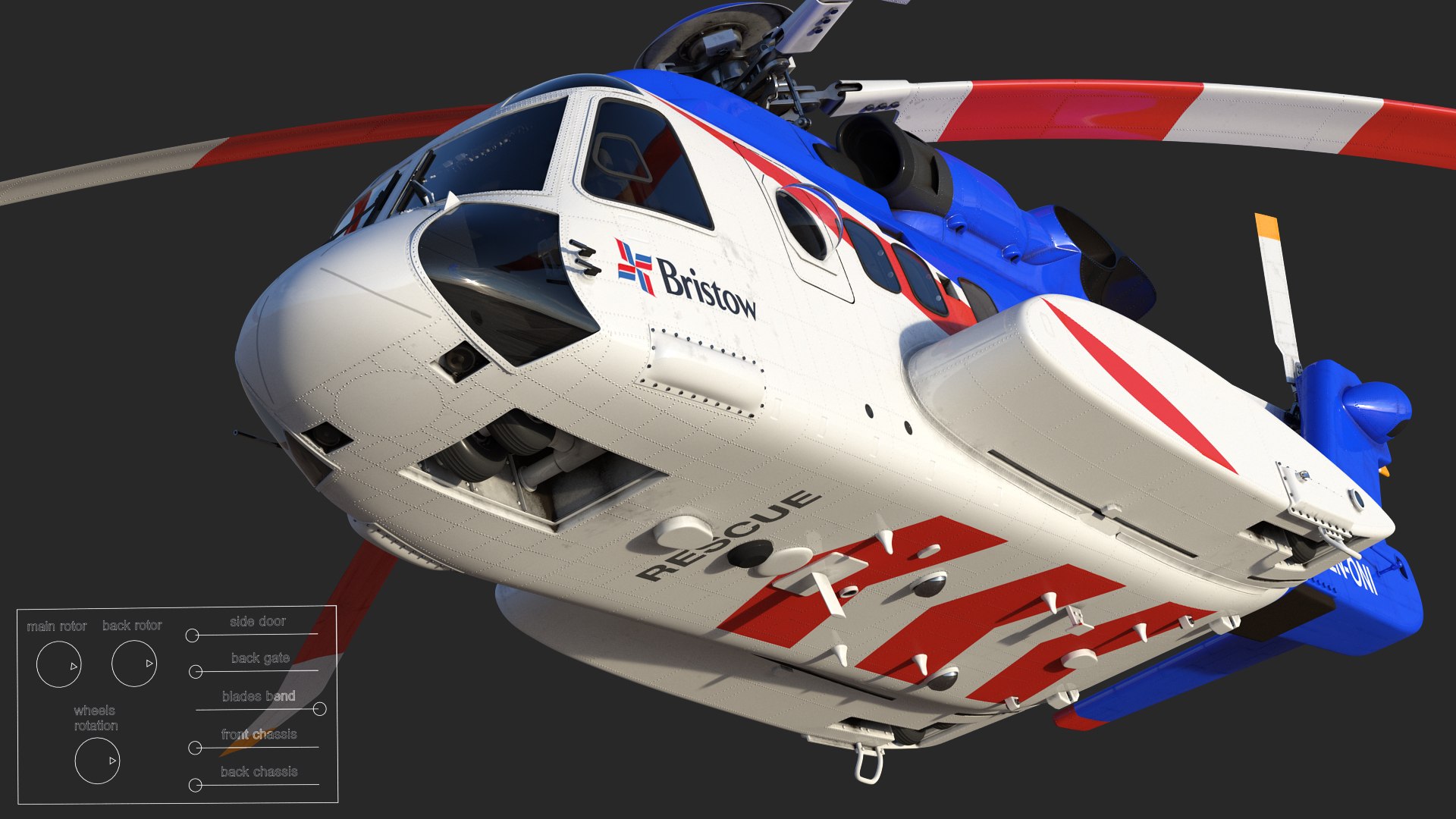 Sikorsky s-92 civil helicopter 3D model - TurboSquid 1496503