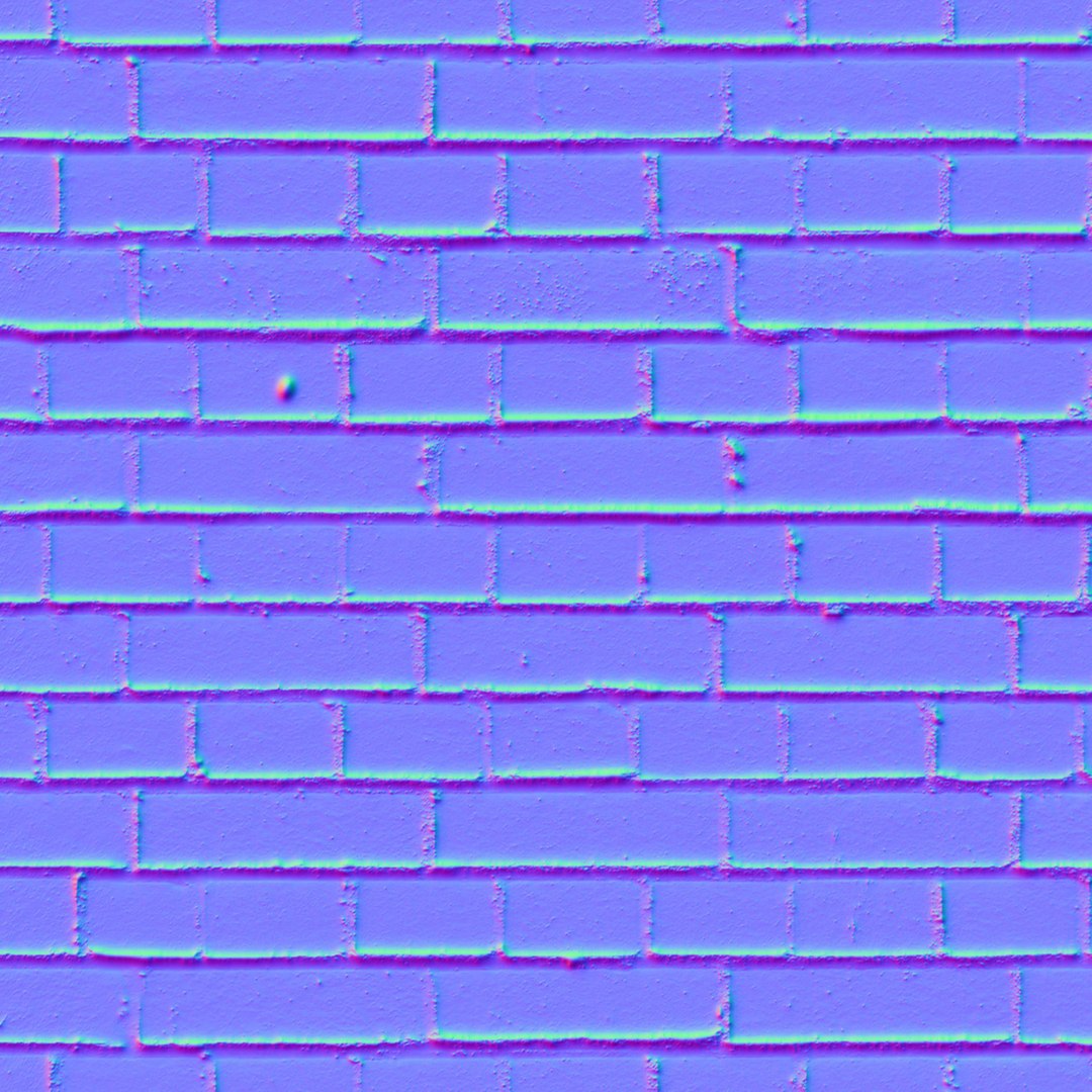 3d Realistic Wall White Brick Model