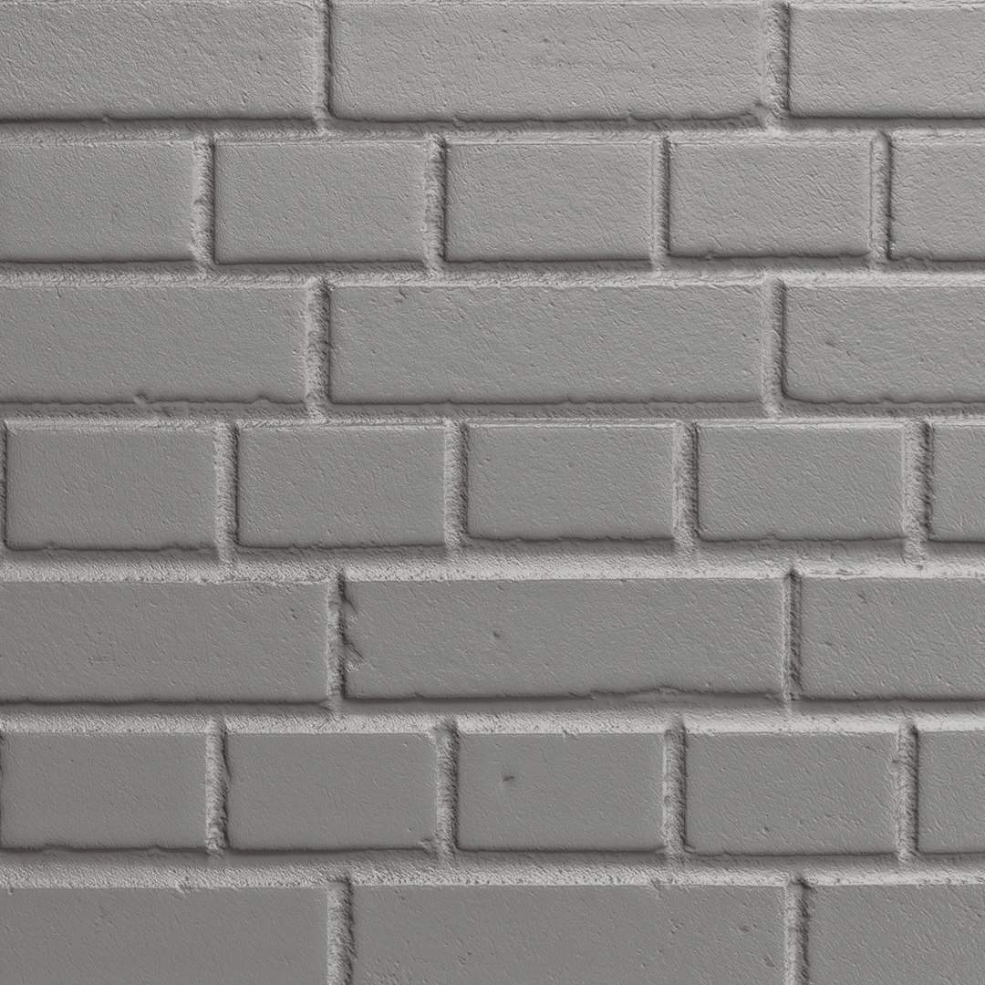 3d Realistic Wall White Brick Model