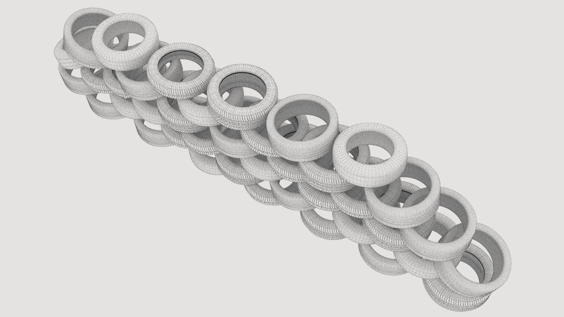 3D Stacked Tires 2 Model - TurboSquid 1949375