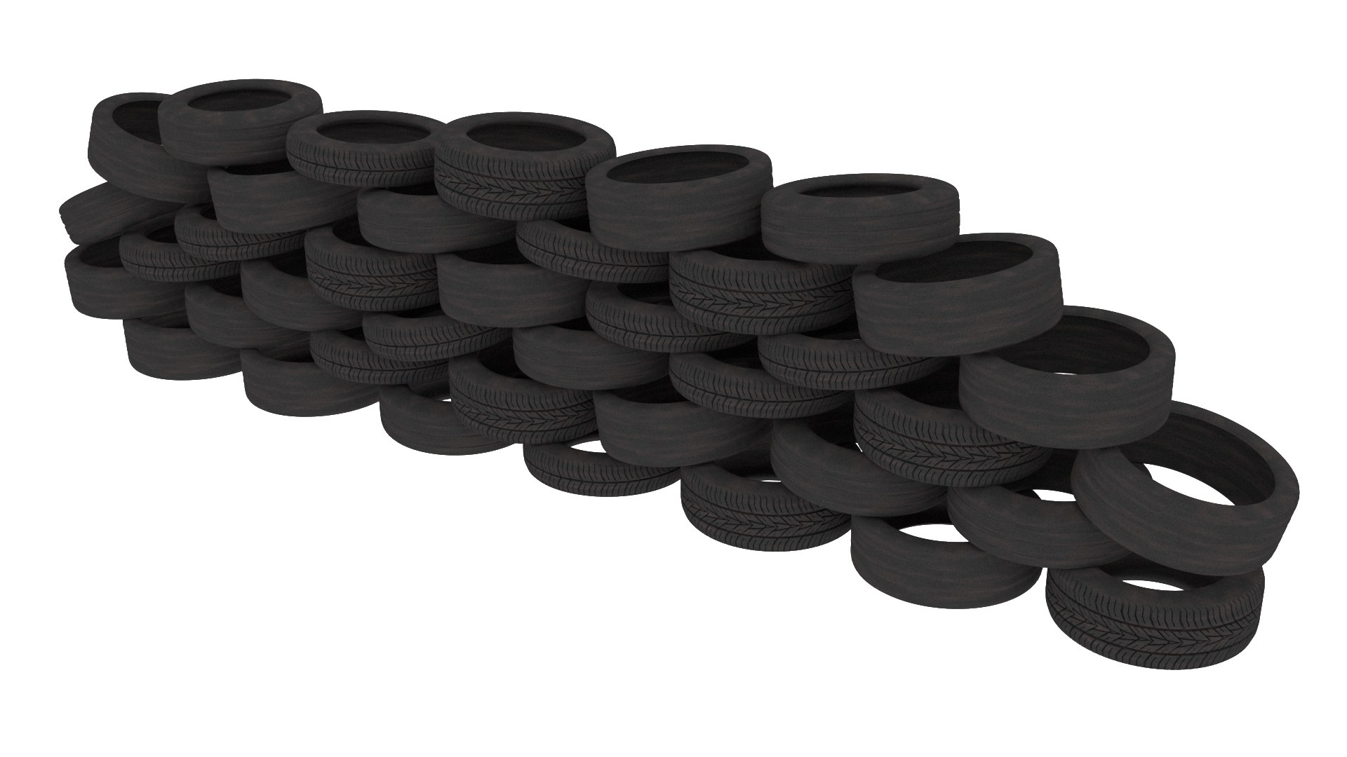 3D Stacked Tires 2 Model - TurboSquid 1949375