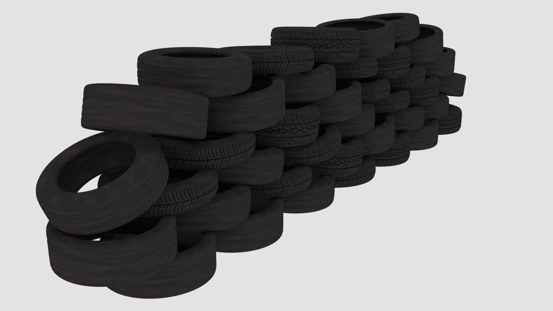 3D Stacked Tires 2 Model - TurboSquid 1949375