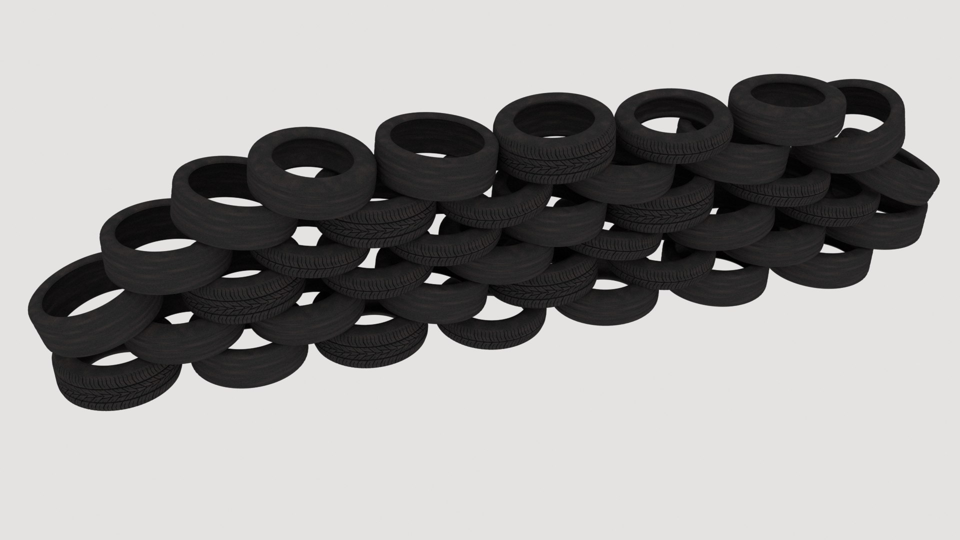3D Stacked Tires 2 Model - TurboSquid 1949375