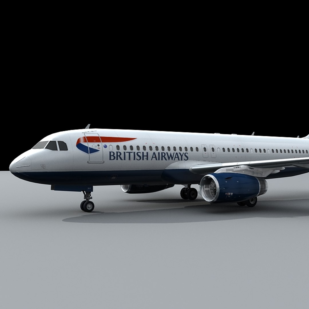 3d Airbus A320 British Airways