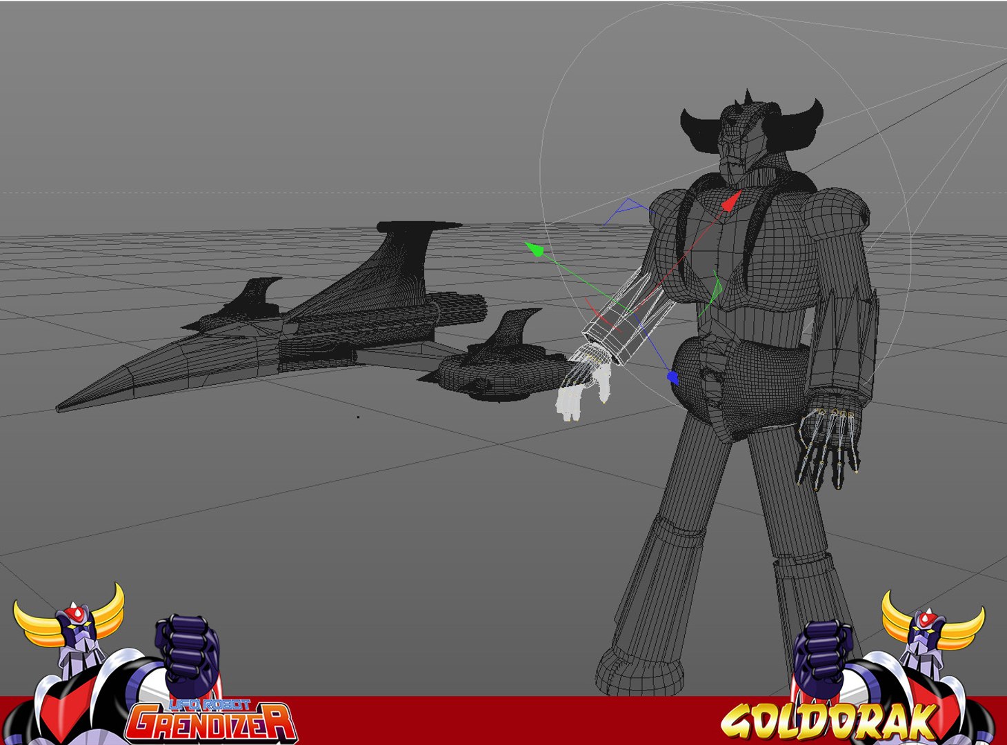 3d Model Double Spacer Grendizer