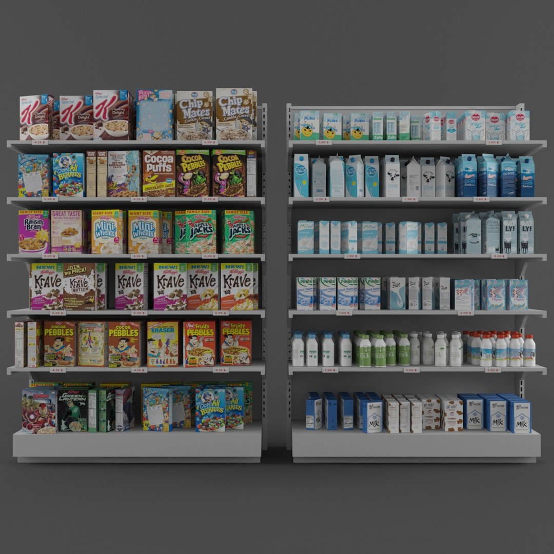 3d Model Display Market Shelves