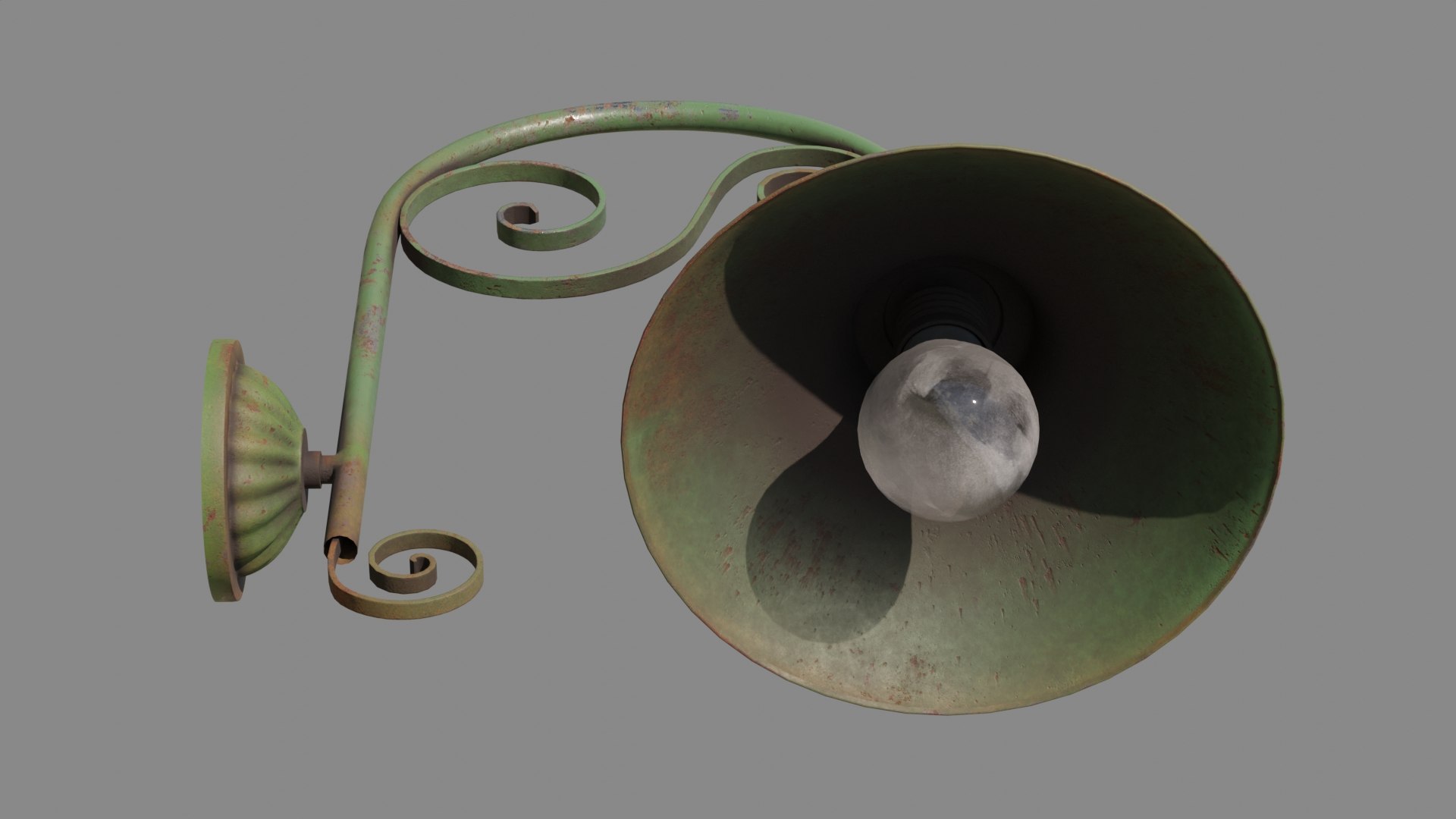 Vintage Street Light With Bulb 3D Model - TurboSquid 2147415