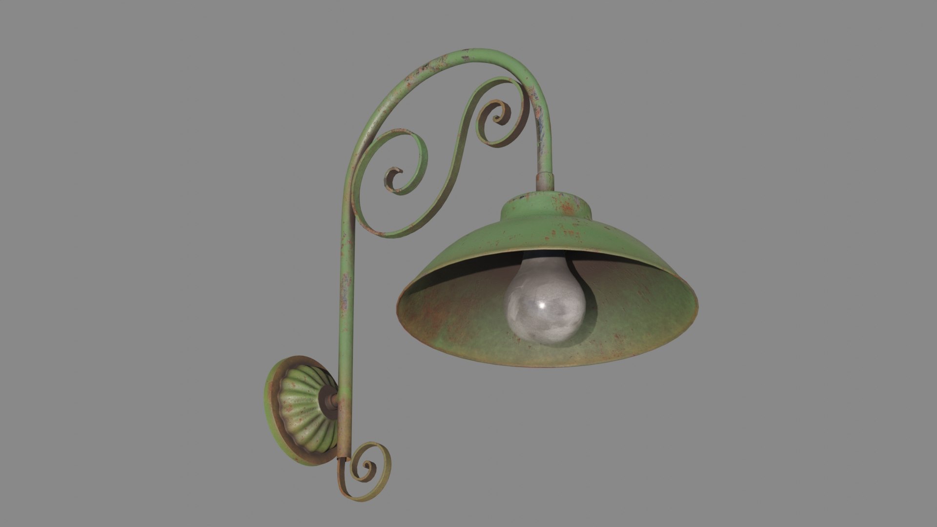 Vintage Street Light With Bulb 3D Model - TurboSquid 2147415