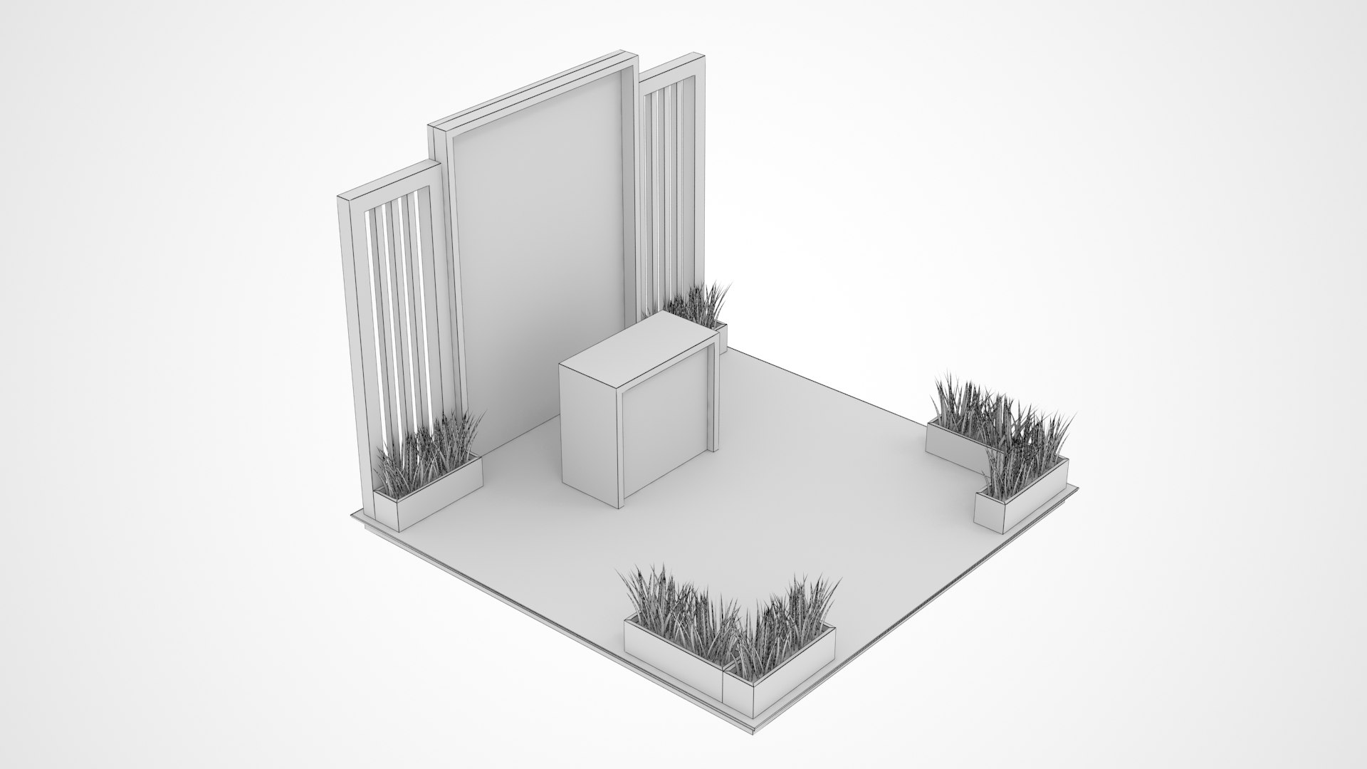 Stand Booth 3x3 Model - TurboSquid 1576680
