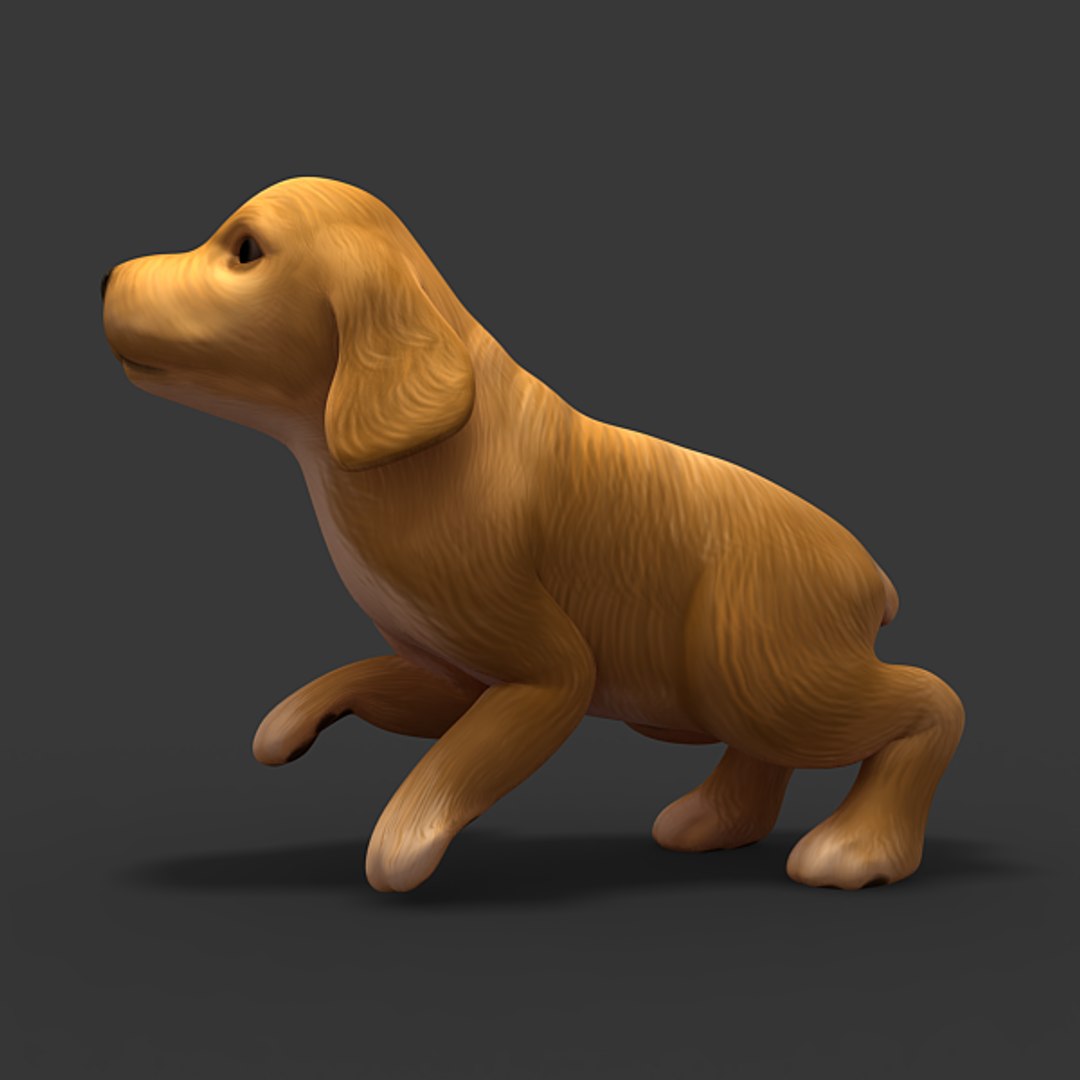 puppy rigged 3d model