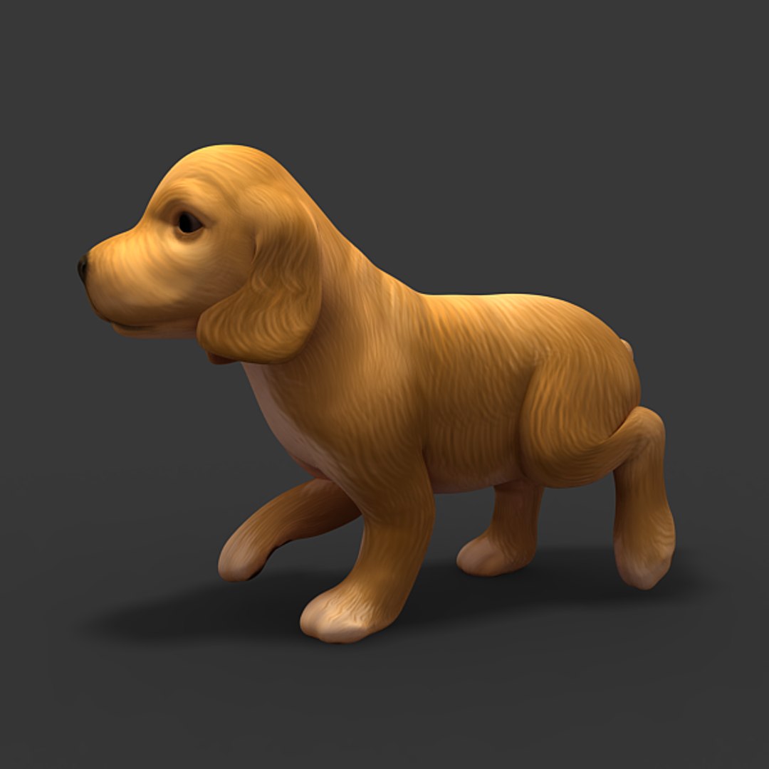 puppy rigged 3d model