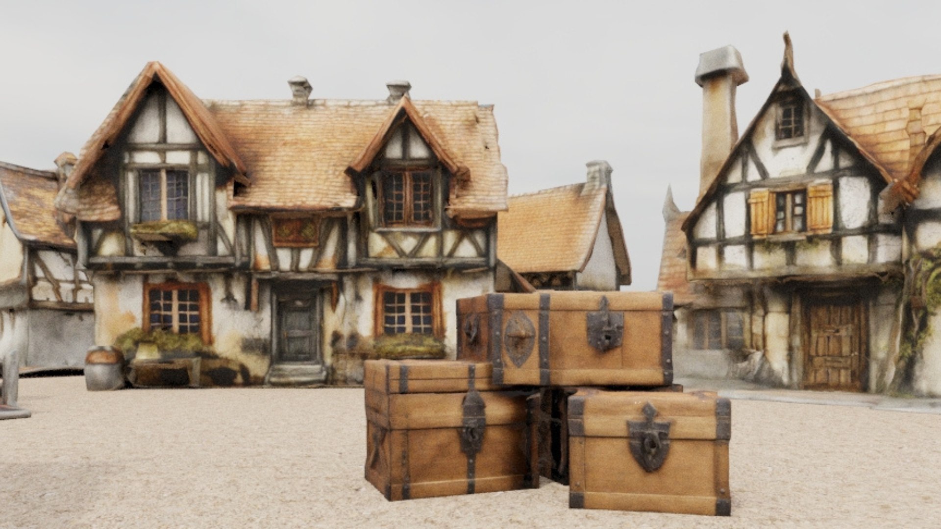 Medieval Boxes 3D Model - TurboSquid 2387559