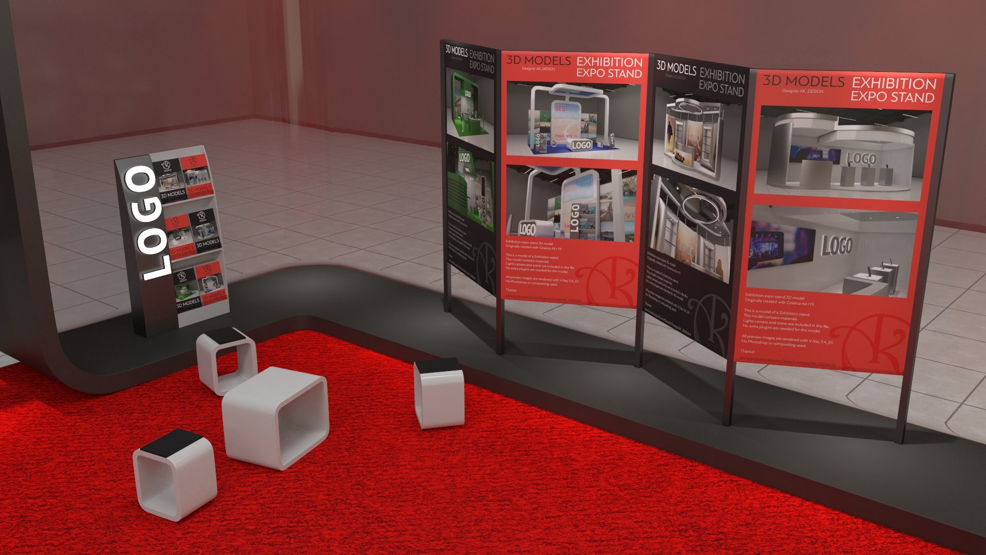 3D exhibition expo stands model - TurboSquid 1554628
