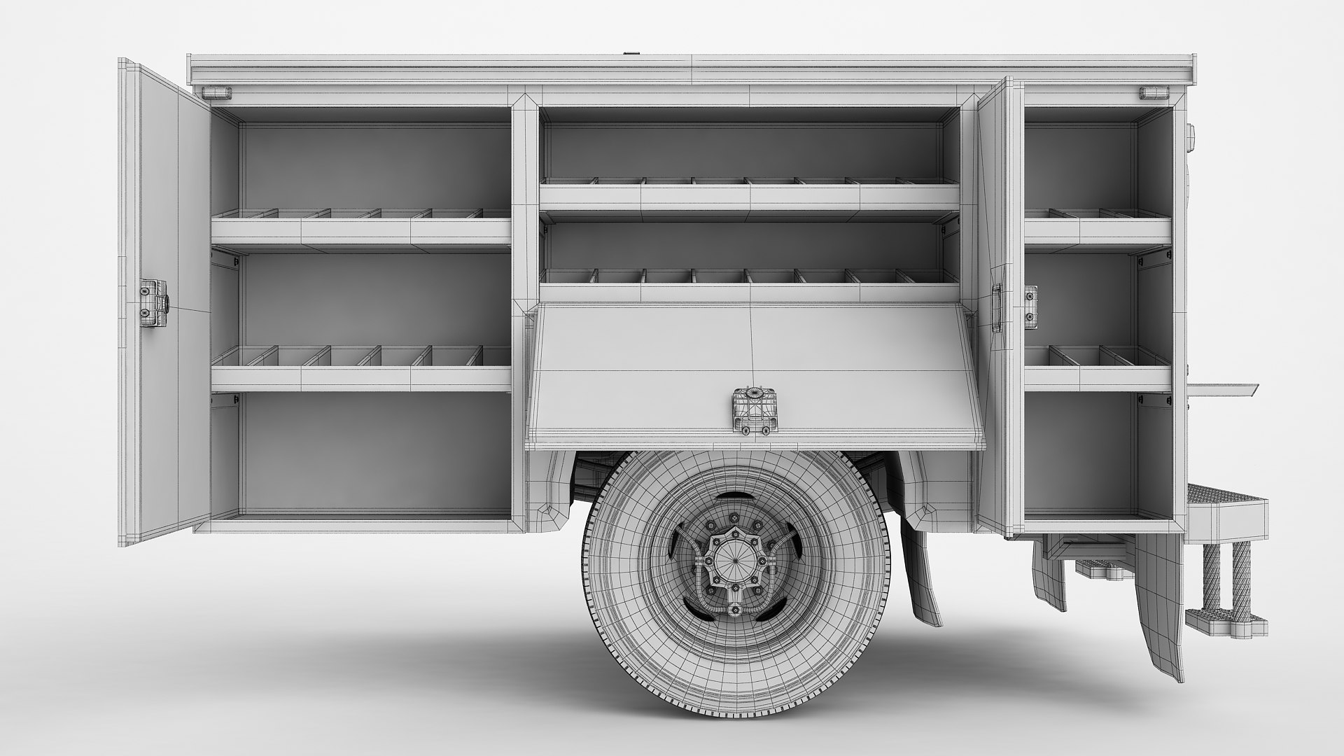 Enclosed Utility Truck Model - TurboSquid 1537498